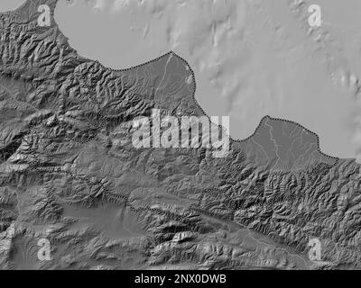 Samsun, province of Turkiye. Elevation map colored in wiki style with ...