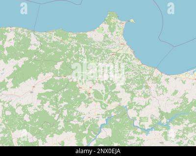 Sinop, province of Turkiye. Open Street Map. Locations and names of ...