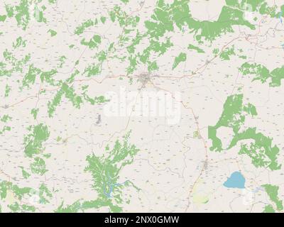 Usak, province of Turkiye. Open Street Map. Locations and names of ...