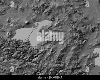 Van, province of Turkiye. Elevation map colored in wiki style with ...