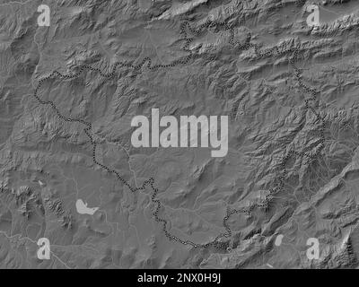 Yozgat, province of Turkiye. Bilevel elevation map with lakes and ...