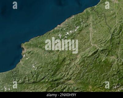 Zonguldak, province of Turkiye. Low resolution satellite map. Locations ...
