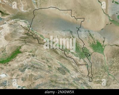 Ahal, province of Turkmenistan. High resolution satellite map ...