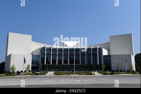 General overall view of Simon Skjodt Assembly Hall on the campus of the ...