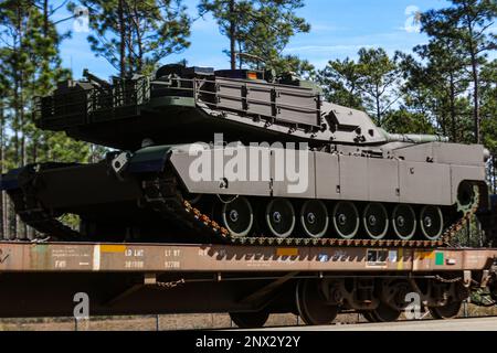 A modernized M1A2 SEPv3 Abrams tank assigned to Alpha Company, 2nd ...
