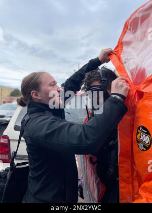 Staff Sgt. Emily Sherlock, a survey team chief with the Ohio National ...