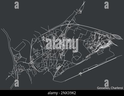 Street roads map of the GOSSELIES MUNICIPALITY, CHARLEROI Stock Vector ...