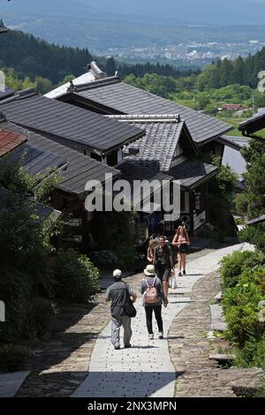 Magome-juku in Nakatsugawa, Gifu, Japan. Magome-juku was a historic ...