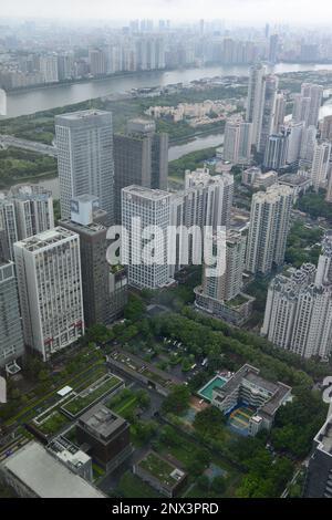 An aerial view of the U.S. Consulate General in Guangzhou at the ...