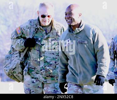COL Brian Jacobs, USAG Fort Hamilton Commander, salutes the helicopter ...