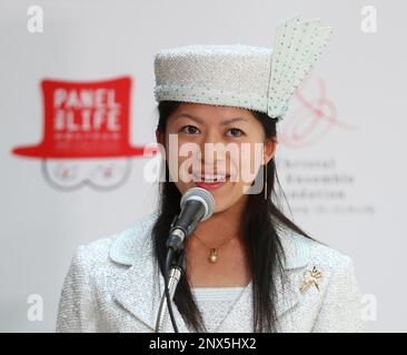 Japan's Princess Tsuguko of Takamado delivers a speech during an ...