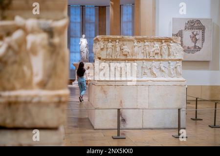 Beirut National Archeological Artifacts Museum Main Hall Stock Photo ...