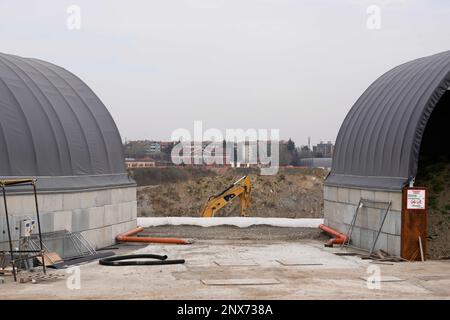 A view of the construction site of the Palaitalia at the Santa Giulia ...