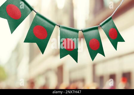 Small national flag of the Bangladesh on a black background Stock Photo ...
