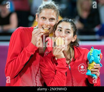 Canada's Sarah Pavan and Melissa Humana-Paredes celebrate after ...