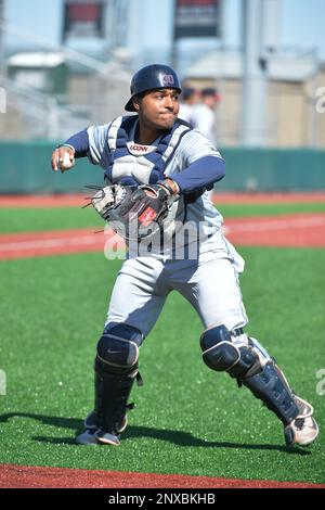 University of Connecticut Huskies catcher Thad Phillips (30) during ...