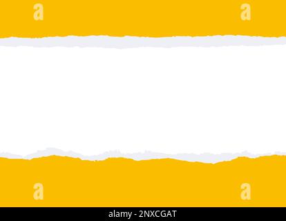 Torn a half sheet. Ripped squared horizontal paper strips Stock Vector ...