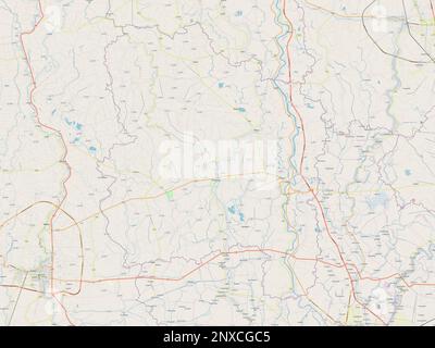 Ang Thong, province of Thailand. Open Street Map. Locations and names ...