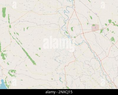 Chai Nat, province of Thailand. Open Street Map. Locations of major ...