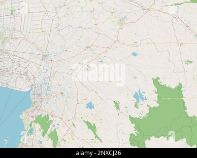 Chachoengsao, province of Thailand. Open Street Map. Locations of major ...