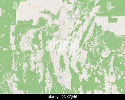 Chiang Rai, province of Thailand. Open Street Map. Locations and names ...