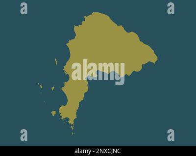 Chon Buri, province of Thailand. Solid color shape. Locations and names ...