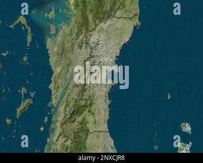 Chumphon, province of Thailand. High resolution satellite map ...