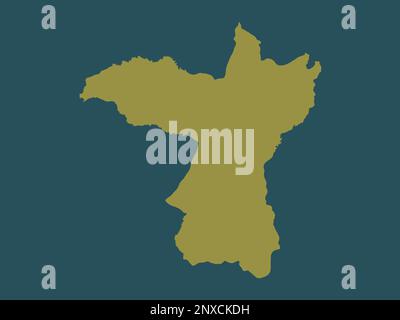 Shape of Khon Kaen, province of Thailand, with its capital isolated on ...