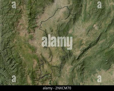 Lamphun, province of Thailand. Low resolution satellite map. Locations ...