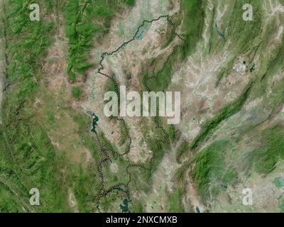 Lamphun, province of Thailand. High resolution satellite map. Locations ...