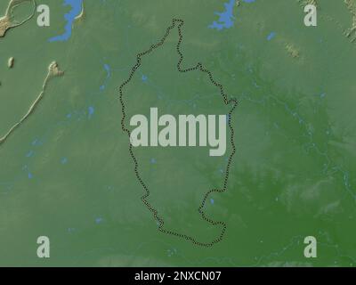 Maha Sarakham, province of Thailand. Elevation map colored in wiki ...