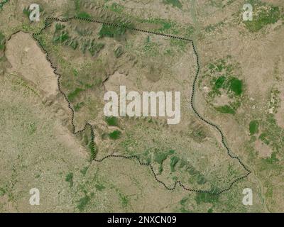 Mukdahan, province of Thailand. Low resolution satellite map. Locations ...