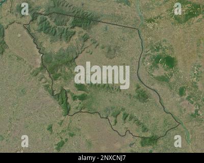 Mukdahan, province of Thailand. High resolution satellite map ...