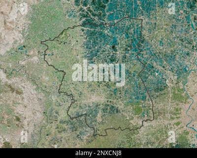 Nakhon Pathom, province of Thailand. High resolution satellite map ...