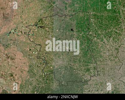 Nakhon Pathom, province of Thailand. Low resolution satellite map ...