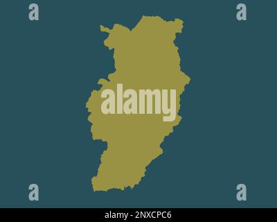 Nan, province of Thailand. Solid color shape. Locations and names of ...