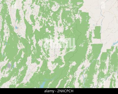 Nan, province of Thailand. Open Street Map. Locations of major cities ...