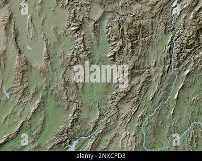 Nan, province of Thailand. Elevation map colored in wiki style with ...