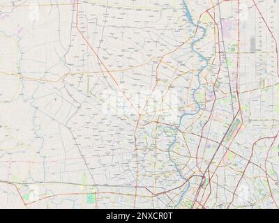 Nonthaburi, province of Thailand. Open Street Map. Locations and names ...