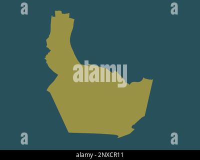 Nonthaburi, province of Thailand. Solid color shape. Locations and ...