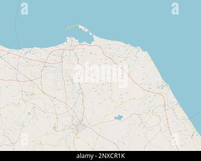 Pattani, province of Thailand. Open Street Map. Locations and names of ...