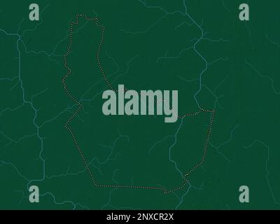 Nonthaburi, province of Thailand. Colored elevation map with lakes and ...