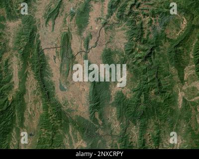 Phayao, province of Thailand. Low resolution satellite map. Locations ...
