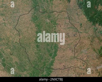 Phichit, province of Thailand. Low resolution satellite map. Corner ...