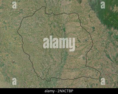 Phichit, province of Thailand. High resolution satellite map. Corner ...