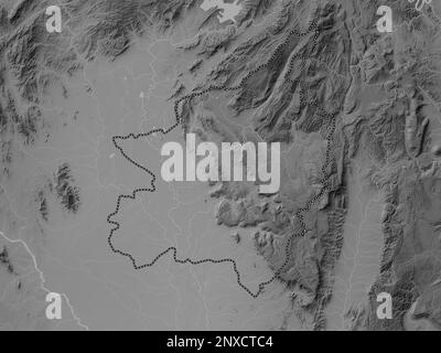Phitsanulok, province of Thailand. Elevation map colored in wiki style ...