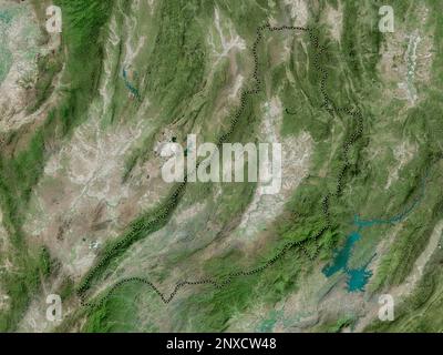 Phrae, province of Thailand. High resolution satellite map. Locations ...