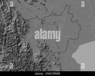 Ratchaburi, province of Thailand. Elevation map colored in wiki style ...