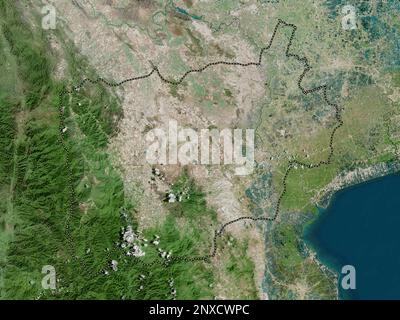 Ratchaburi, province of Thailand. High resolution satellite map. Corner ...