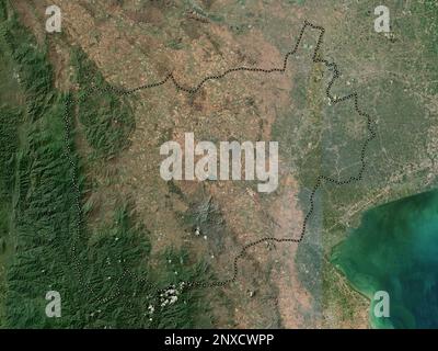 Ratchaburi, province of Thailand. Low resolution satellite map ...
